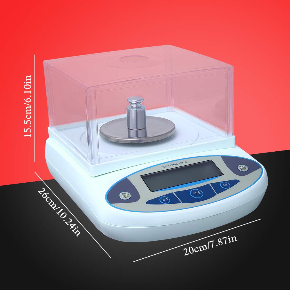 SEAAN Lab Analytical Balance Scale 0.001g Digital Laboratory Analytical Weight Scale Balance Electronic Precision Scale Jewelry Scale (500/0.001g)