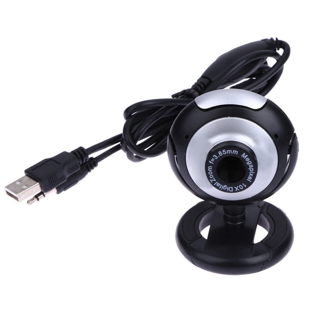 PMUYBHF USB Webcam Camera Webcam with Microphone and Speakers, Noise Reduction, Auto Low Light Correction, 360 rotation swivel head design for angle adjustment (Black)