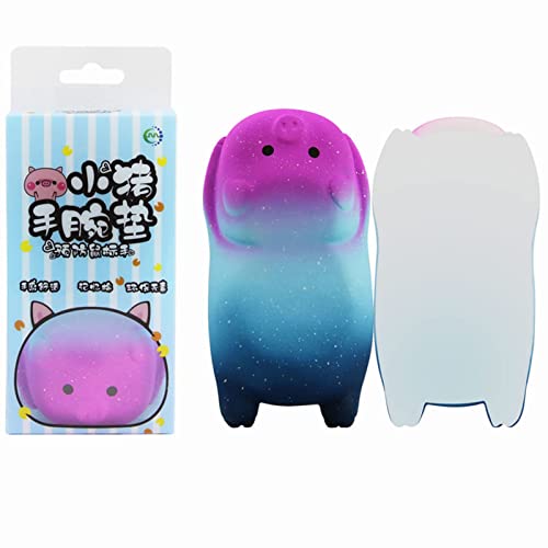 Small Wrist Rest Mouse Pad, Mini Cute Ergonomic Mousepad Memory Foam Design Pig Shape Wrist Support Pillow Rest Cushion Mat for Office Computer Laptop,Comfortable and Pain Relief(Starry Sky)
