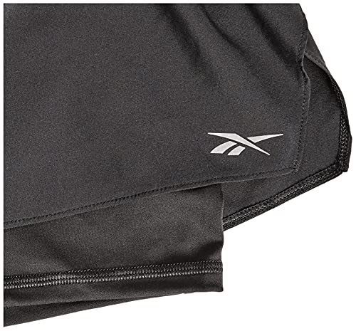 Reebok Women's Standard 2-in-1 Running Shorts, Black, XX-Large