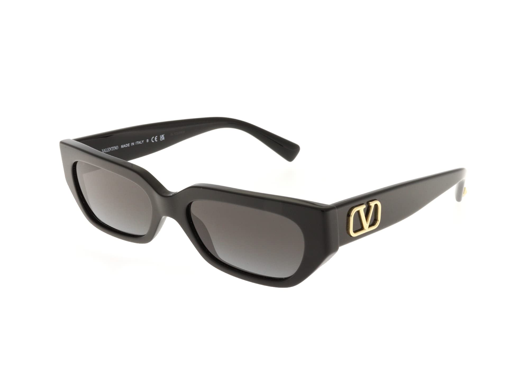 Valentino Women's Round Fashion Sunglasses, Black/Gradient Black, One Size