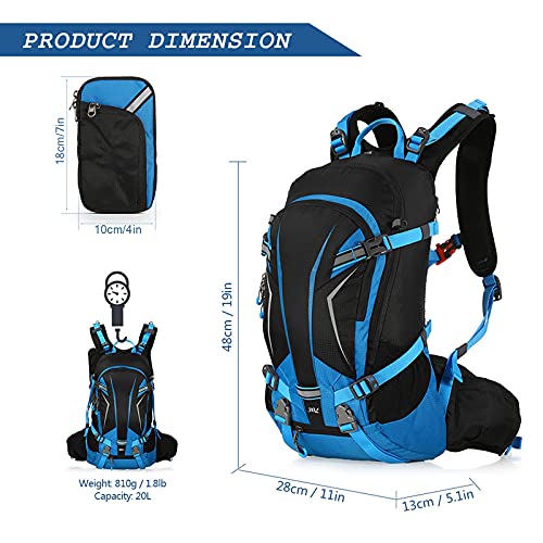 TOM SHOO 30L Cycling Backpack Lightweight Waterproof Backpack with Rain Cover Helmet Cover