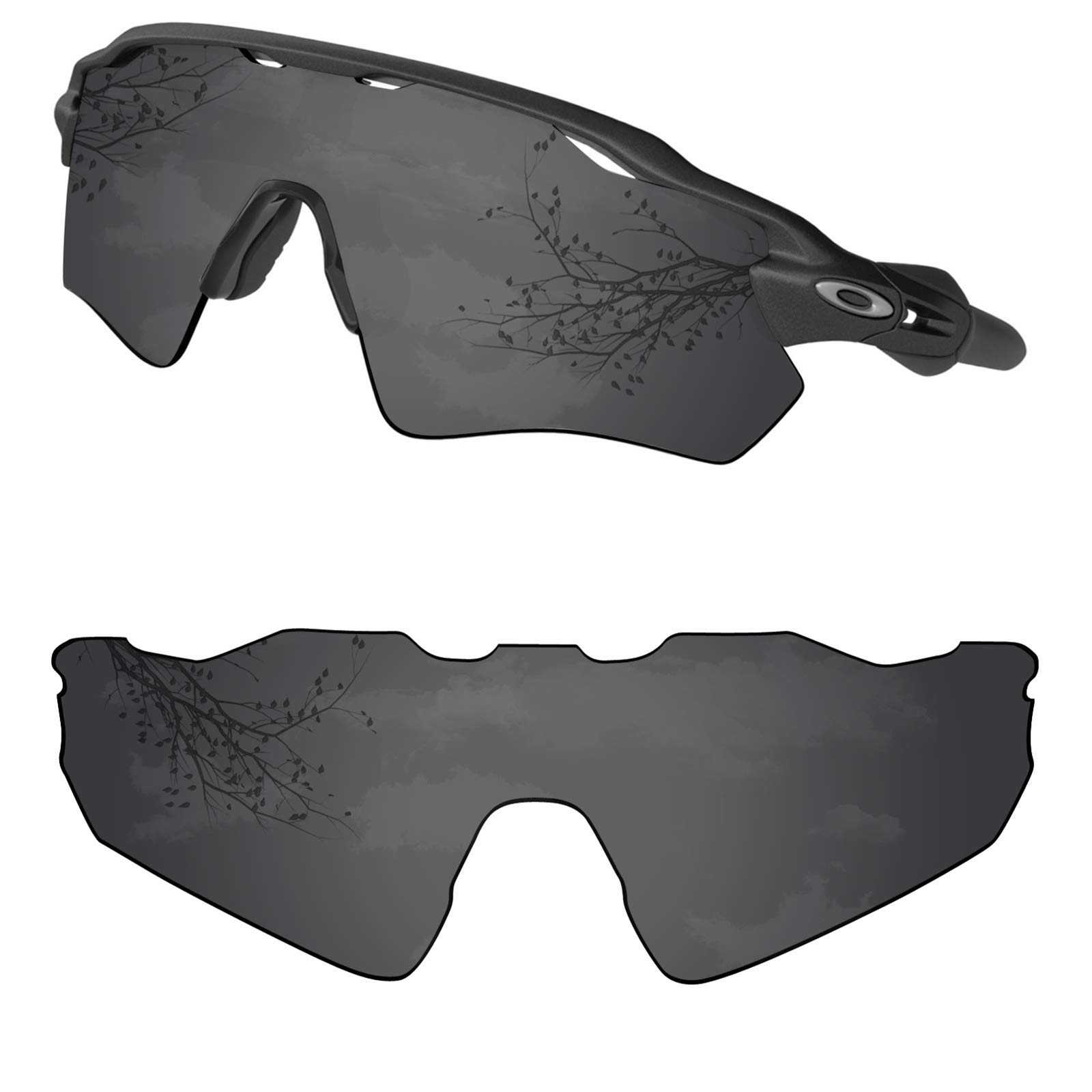 StaySoft Polarized Replacement Lenses for Oakley Radar EV Path OO9208 Sunglasses - Solid Black + Titanium + Sky Blue + Ocean Red
