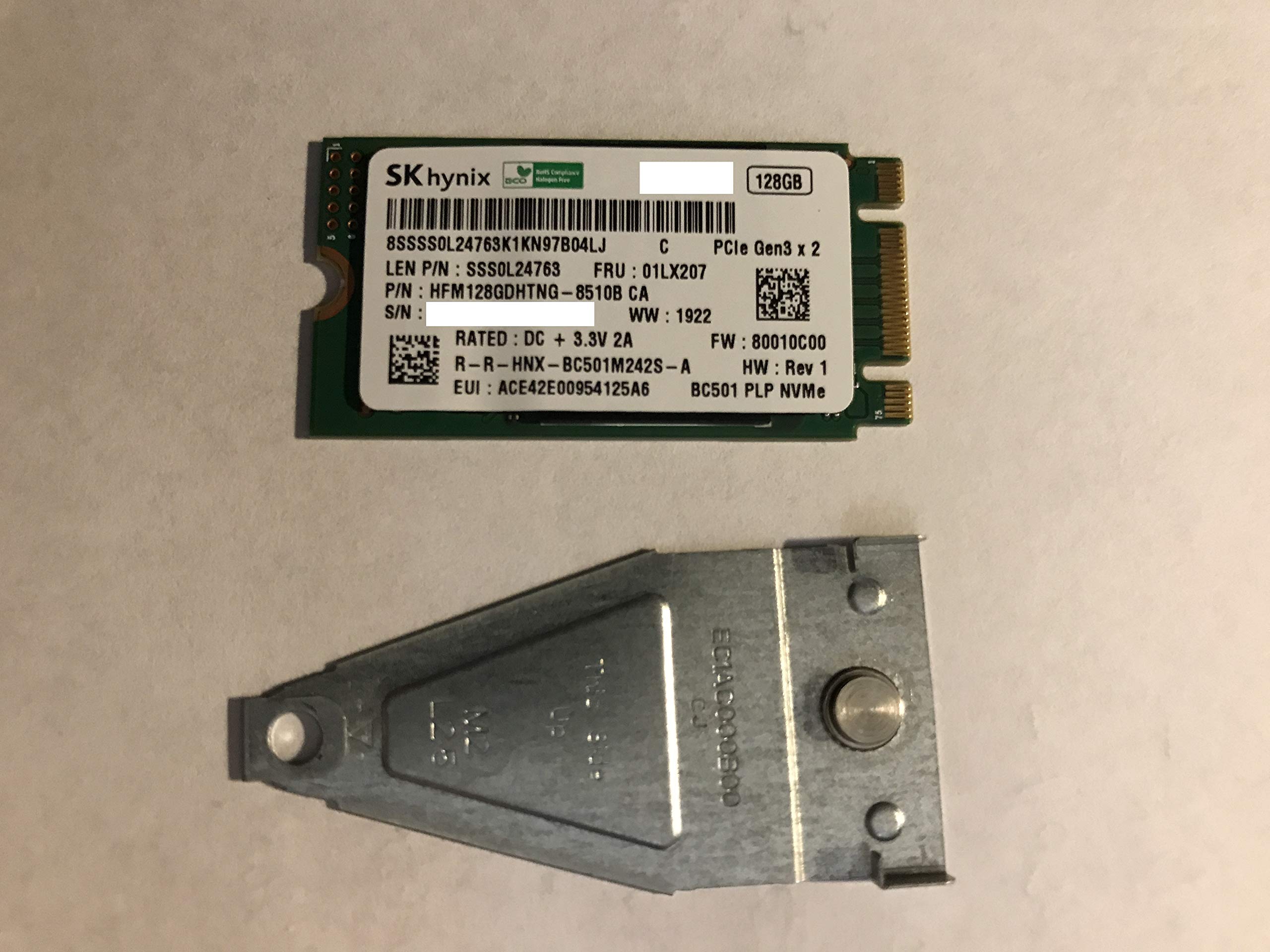 SK Hynix 128GB M.2 2242 PCIe NVMe SSD w/ 2280 Bracket, HFM128GDHTNG