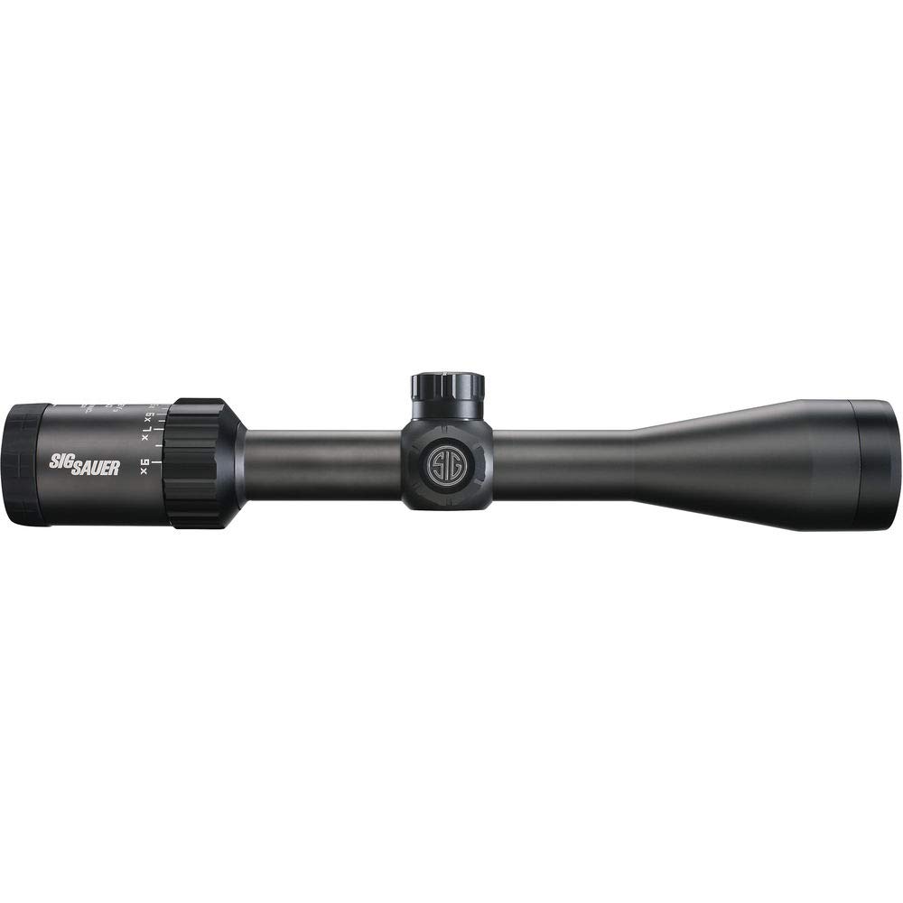 Sig WHISKEY3 3-9X40 MM Riflescope, SOW33202, Quadplex Reticle, 0.25 MOA Adjustment Increment, 3-9X Zoom with SFP, IPX7 Waterproof, with a Lumintrail Microfiber Cleaning Cloth