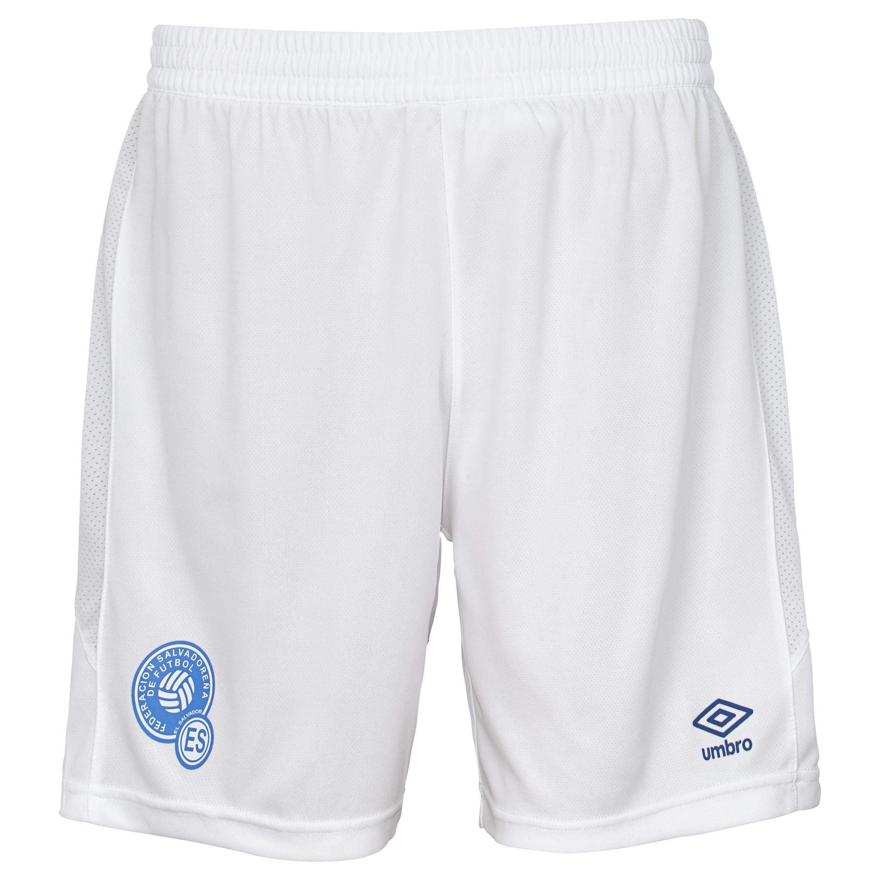 Umbro Men's El Salvador Away Game Soccer Shorts, White XL
