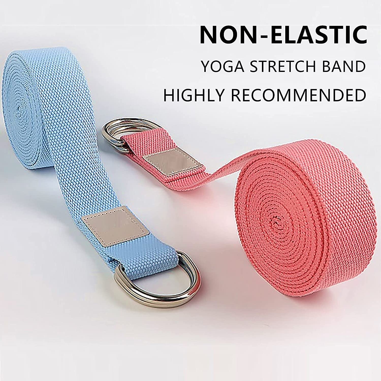 WowDude Non-Elastic Stretch Bands/Yoga Stretch Straps Resistance Exercise Bands for Women Resistance Bands Set for Legs and Butt Exercise & Fitness Accessories-Blue