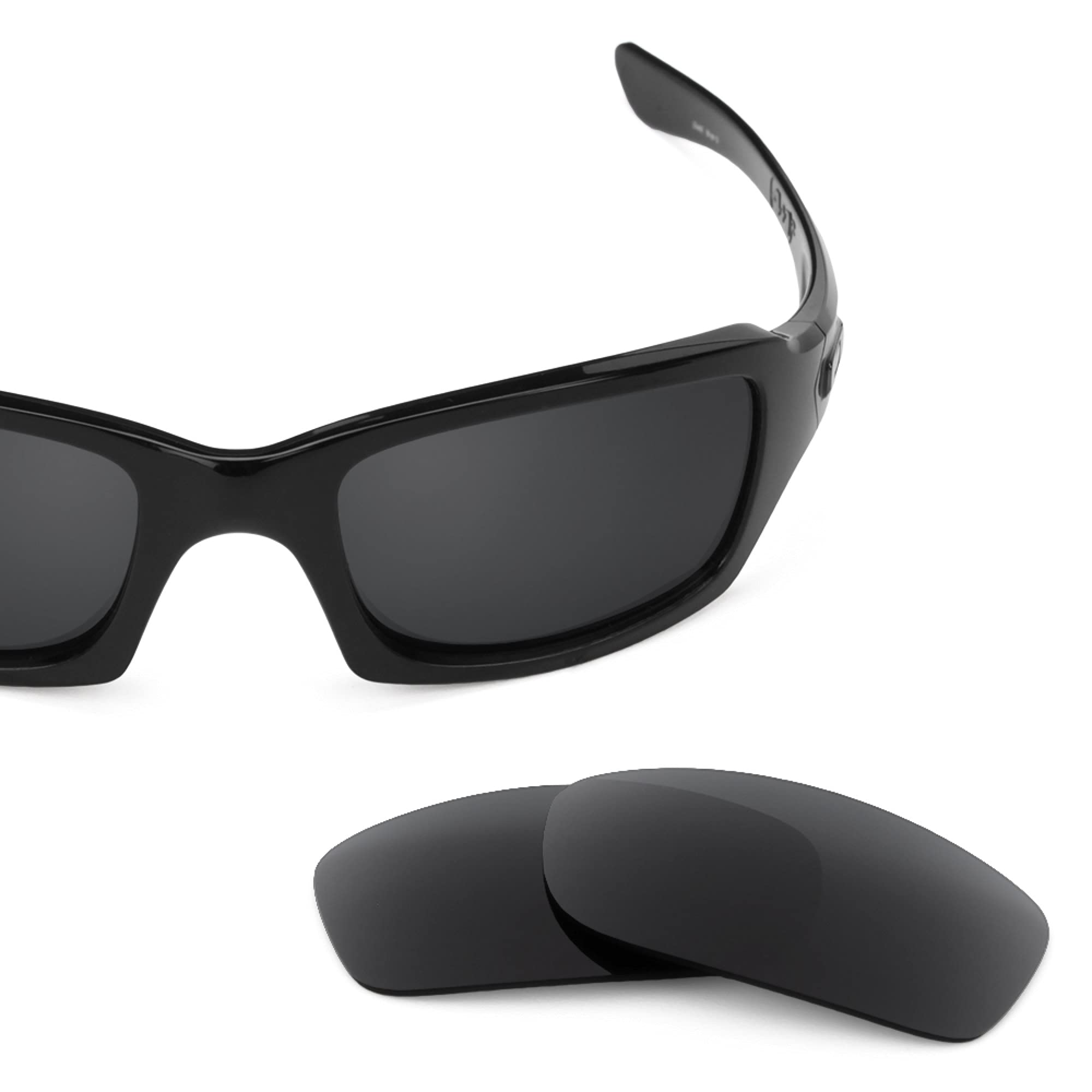 Revant Replacement Lenses for Oakley Fives Squared sunglasses, UV Protection, Anti-Scratch and Impact Resistant, Polarized Stealth Black