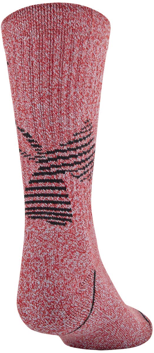 Under Armour Youth Phenom Crew Socks, 3-Pairs , Red Assorted , Small