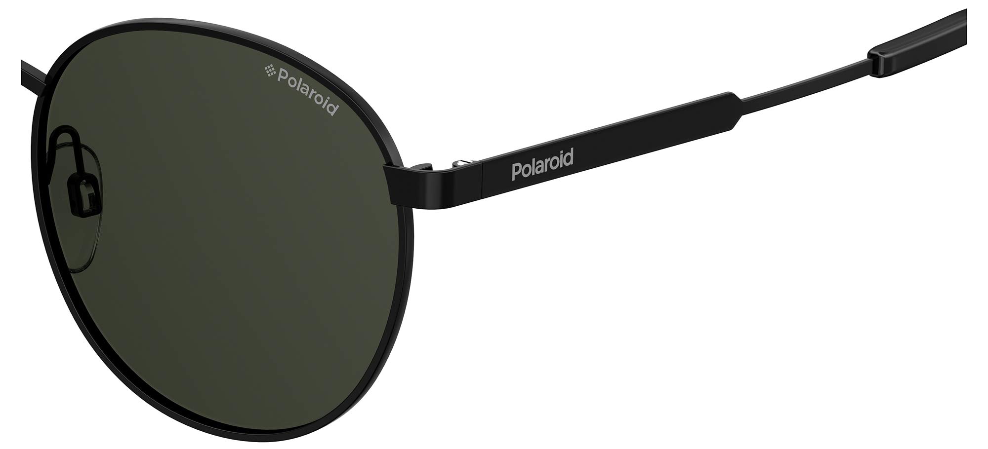 Polaroid Sunglasses PLD 2053/S Oval Sunglasses, Black/Polarized Gray, 51mm, 20mm