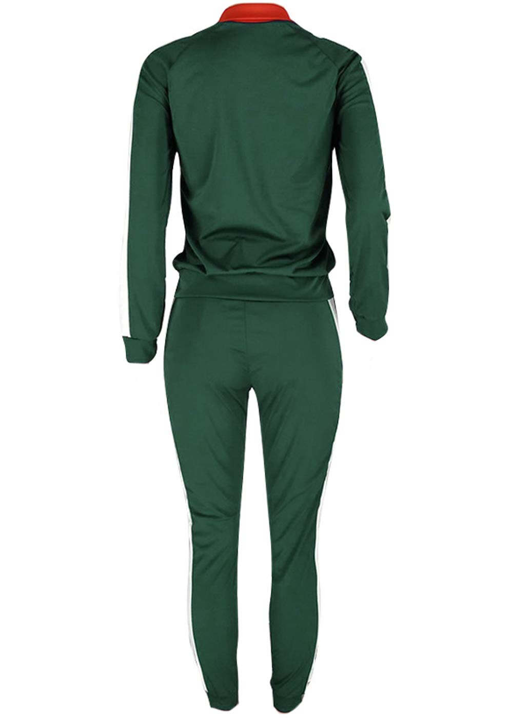 VNVNE Womens Color Block Tracksuit 2 Piece Outfits, Casual Long Sleeve Full Zip Jacket and Pants Sport Set Sweatsuits (Navy, M)