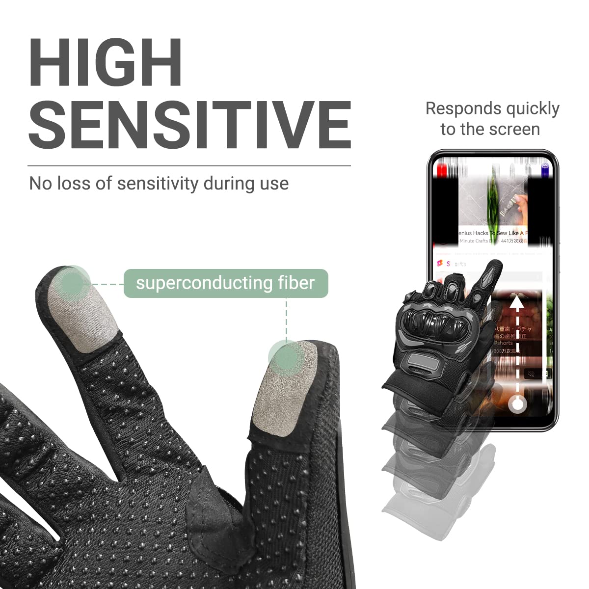 ZEXPARK 2023 New 12 Pcs Ultra-high Sensitivity Flexible Fiber Ultra Thin Conductive Touch Screen Stickers for Gloves
