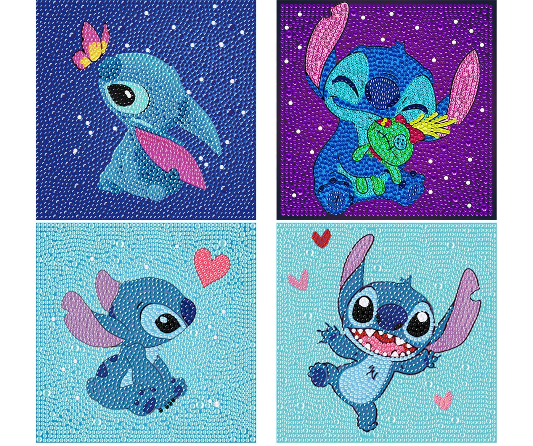 pvoodire 4 Pack Diamond Art Kits for Kids-Diamond Art Kits for Kids,Diamond Art for Kids,Childern Beginners 6x6inch