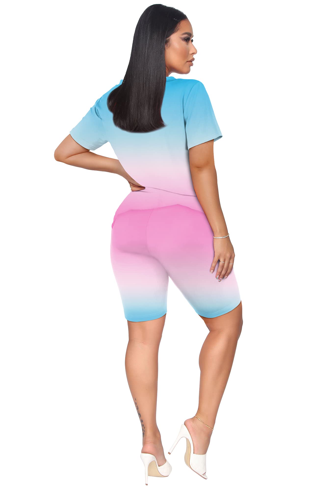 Two Piece Outfits for Women Summer Workout Sets Sports S