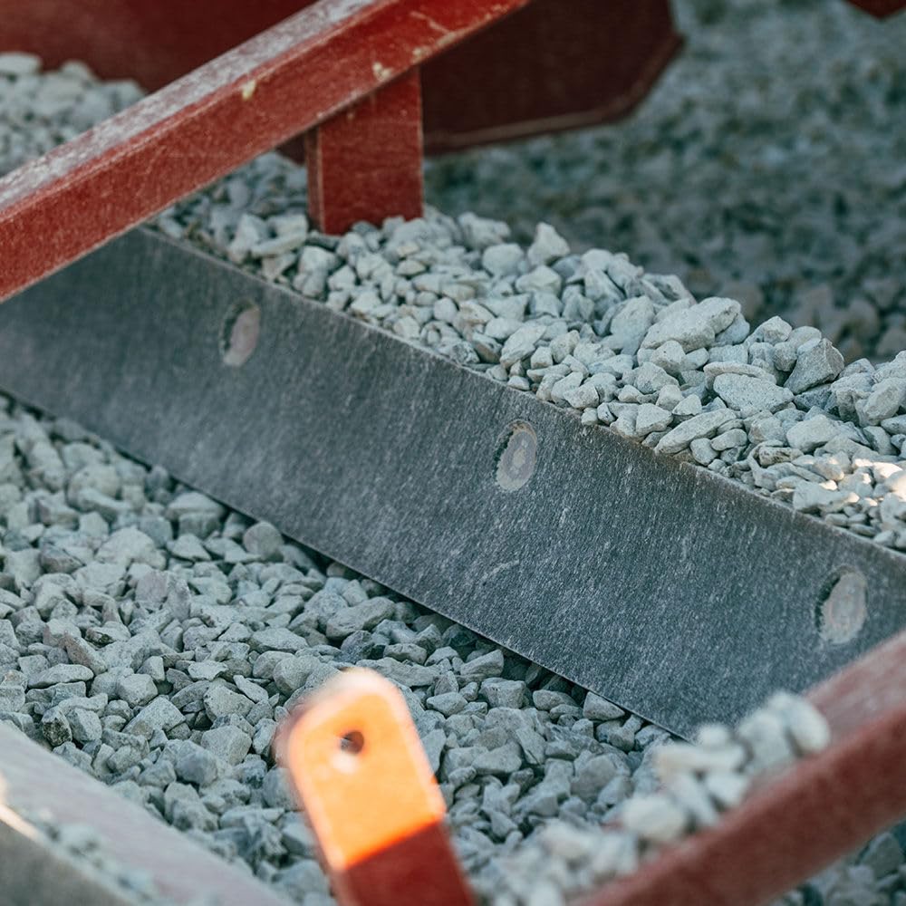 Titan Attachments 84in Skid Steer Grader, Universal Quick Tach, Triple Cutting Edge Box Grader, Push and Pull Road Grader