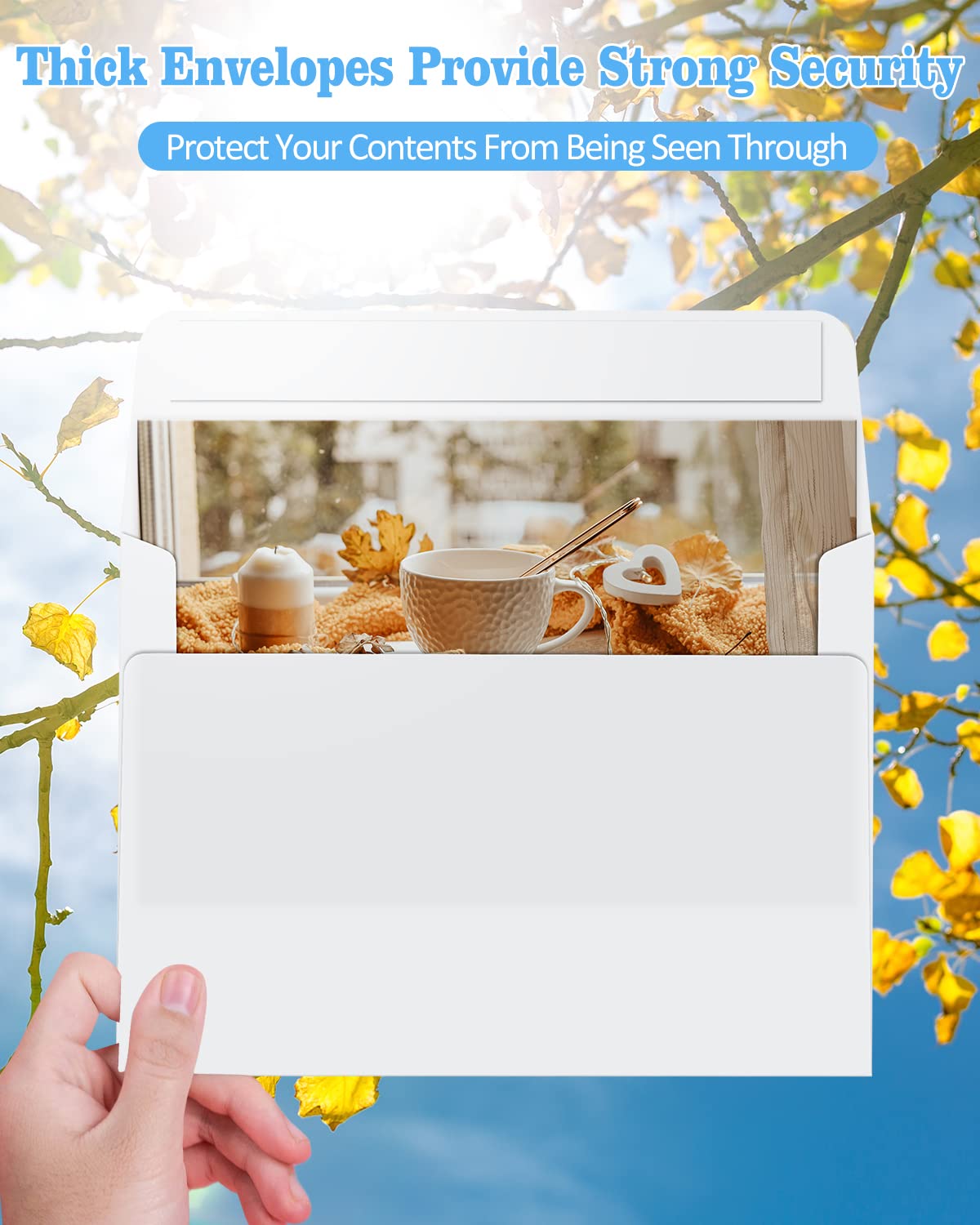 Poever Blank-Cards-and-Envelopes 60 Pack - 4 x 5.5 Folded Cardstock with A2 White Envelopes-for-Invitation, Heavyweight Blank-Note-Cards-and-Envelopes Self Seal Printable for Greeting Party Birthday