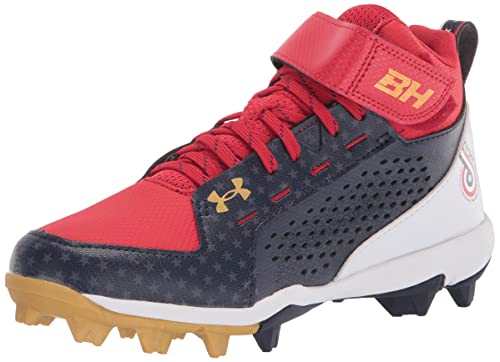 Under Armour Boys' Harper 6 Mid RM Jr. Limited Edition, White (100)/Midnight Navy, 4.5 M US
