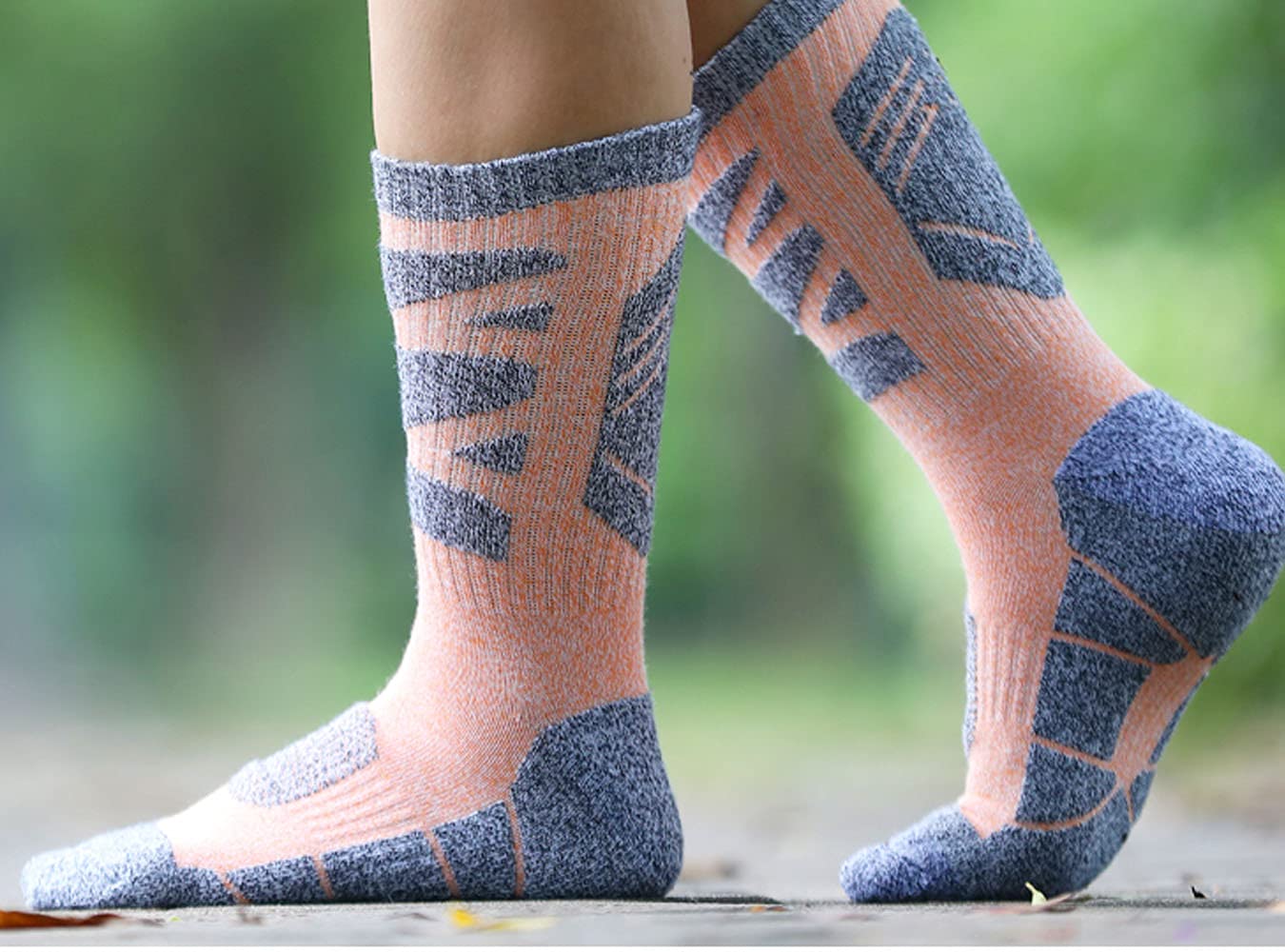 YUANZU 4 Pack Women's Hiking Walking Athletics Multi Performance Cushioned Combed Cotton Socks | Moisture Wicking | Gifts for Women |