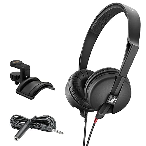 Sennheiser HD 25 LIGHT Monitor Headphones with Headphone Holder & 10' Extension Cable