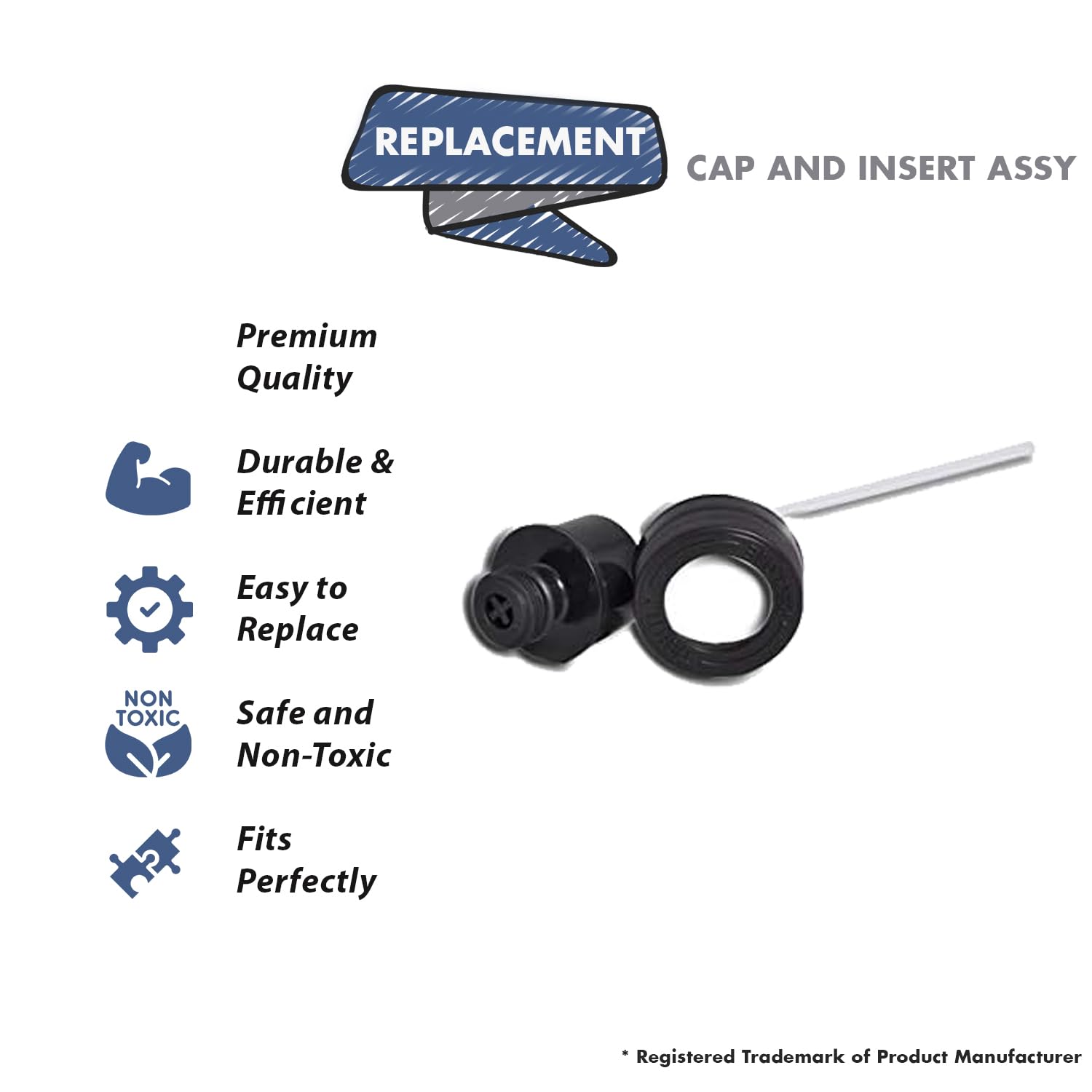 Replacement Part For Part For Bissell 1400 Little Green Pro Vacuum Cap and Insert Assembly # compare to part 2035014