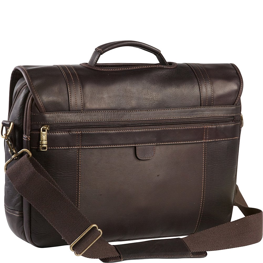 Samsonite Columbian Leather, Black, Flapover Briefcase