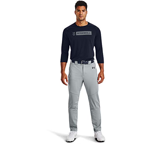 Under Armour Men's Utility 3/4 20 T-Shirt, Midnight Navy (410)/Baseball Gray, Large