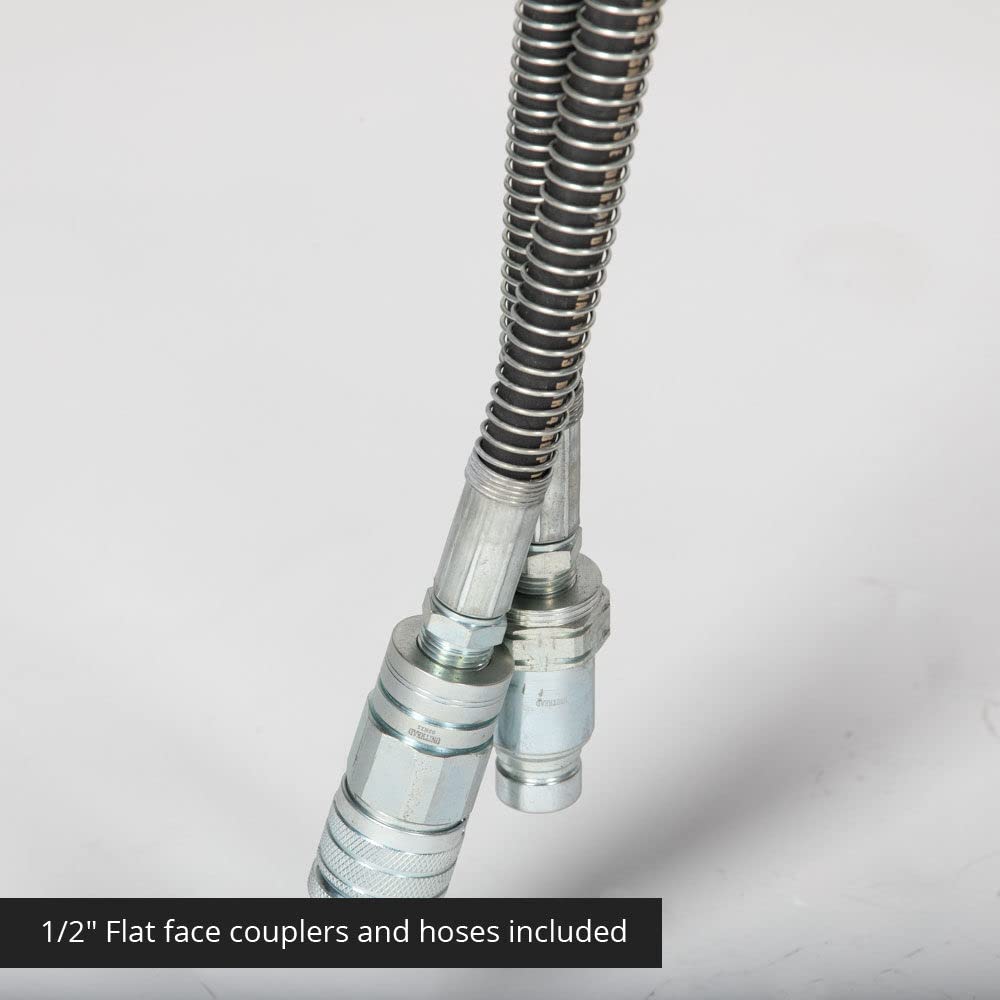 Titan Attachments 36in Hydraulic Backhoe Thumb Excavator Attachment, 1/2in Thickness Heavy-Duty Weld-On Mechanical Thumb with Hydraulic Cylinder