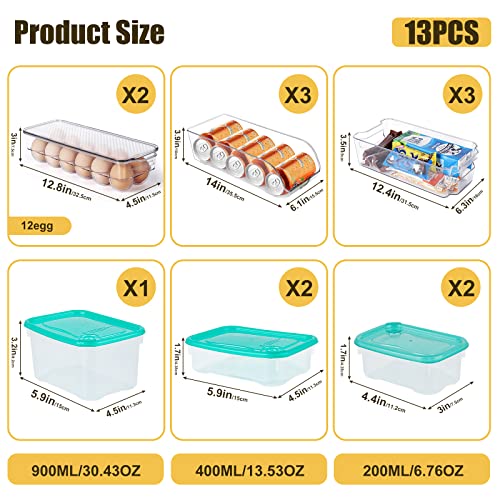 Zvonema Refrigerator Organizer Bins & Vacuum Seal Containers for Food
