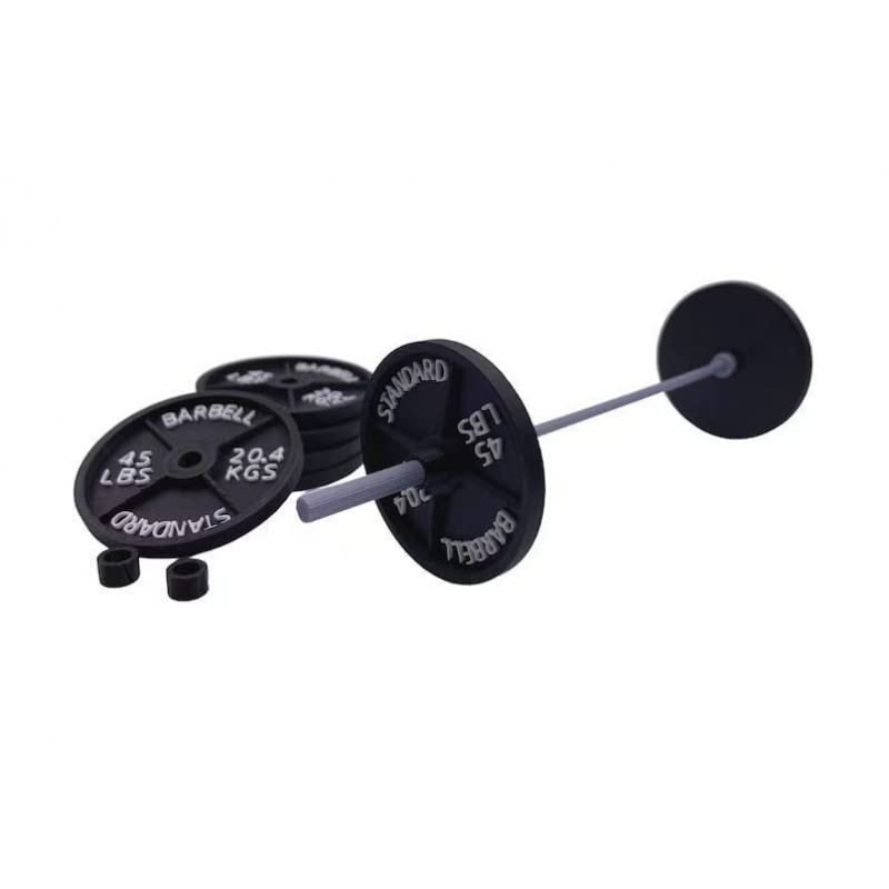 PRIMUZ Squat Rack Pen Holder And Mini Barbell Pen Holder ,Iron Material,For Office, School, Desk Pen Storage And Decorative Desktop (Four barbells and one bar)