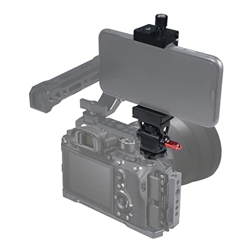 XT-XINTE Monitor Holder EVF Mount with Adjustable Phone Stand Quick Release Cold Shoe for DSLR Camera Video Vlog Stabilizer Bracket