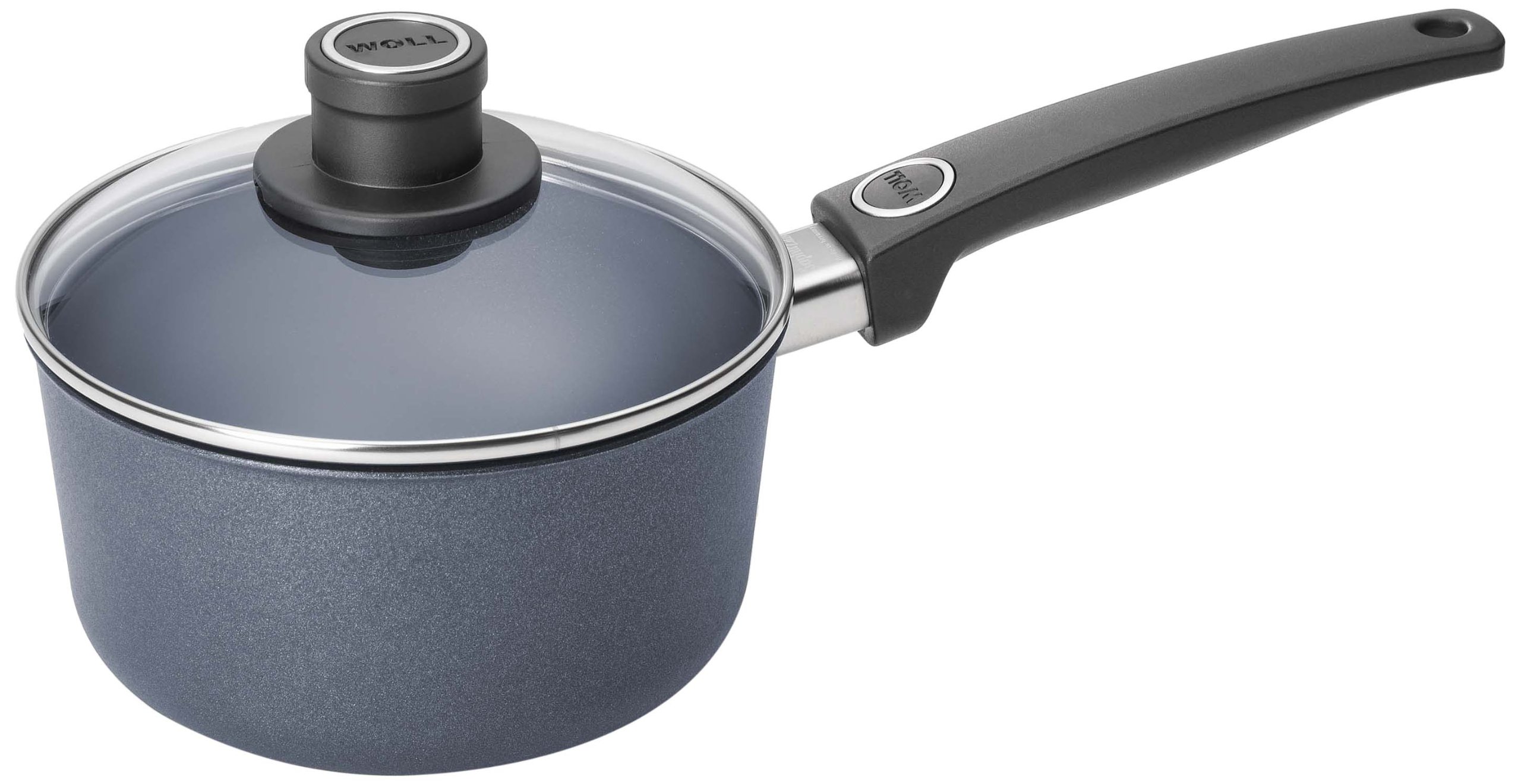 Woll Plus/Diamond Lite Sauce Pan, 2-Quart Saucepan with Lid, Gray