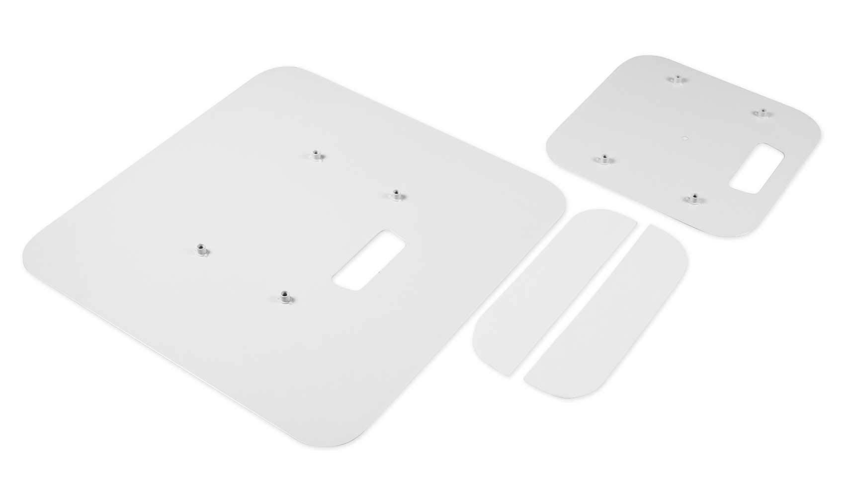 Rockville Top+Bottom Totem Plates to Make RTP32B/RTP82B into White Stands