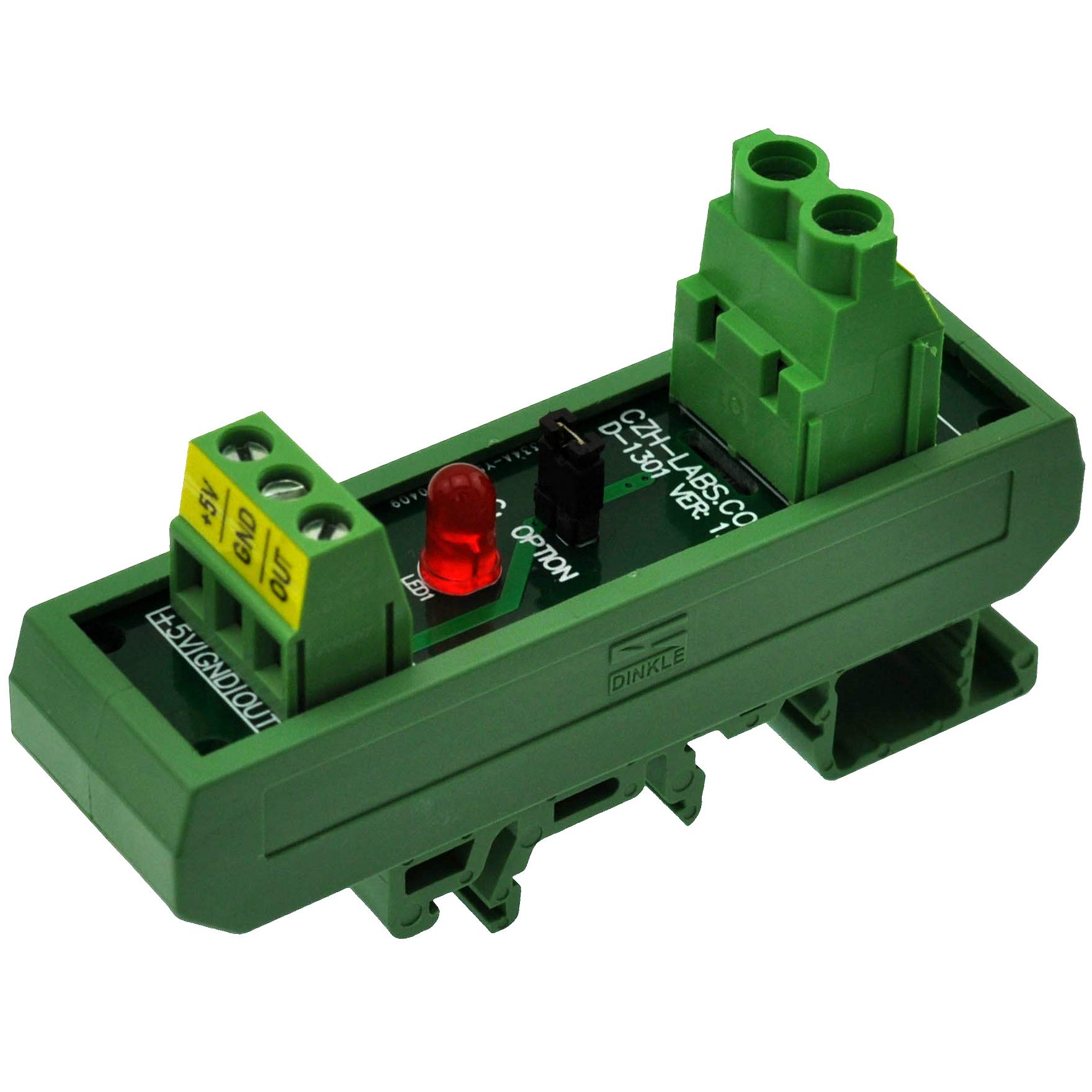 Slim DIN Rail Mount AC/DC Current Sensor Module, Based on ACS712. (+/-20Amp)