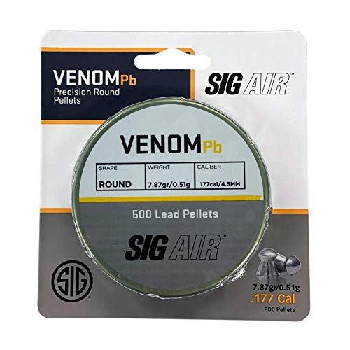 SIG Sauer X-Five Air Pistol with CO2 12 Gram (15 Pack) and 500 Lead Pellets Bundle (Black)