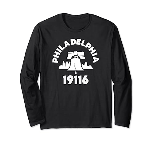 Philly Neighborhood 19116 Zip Code Philadelphia Liberty Bell Long Sleeve T-Shirt