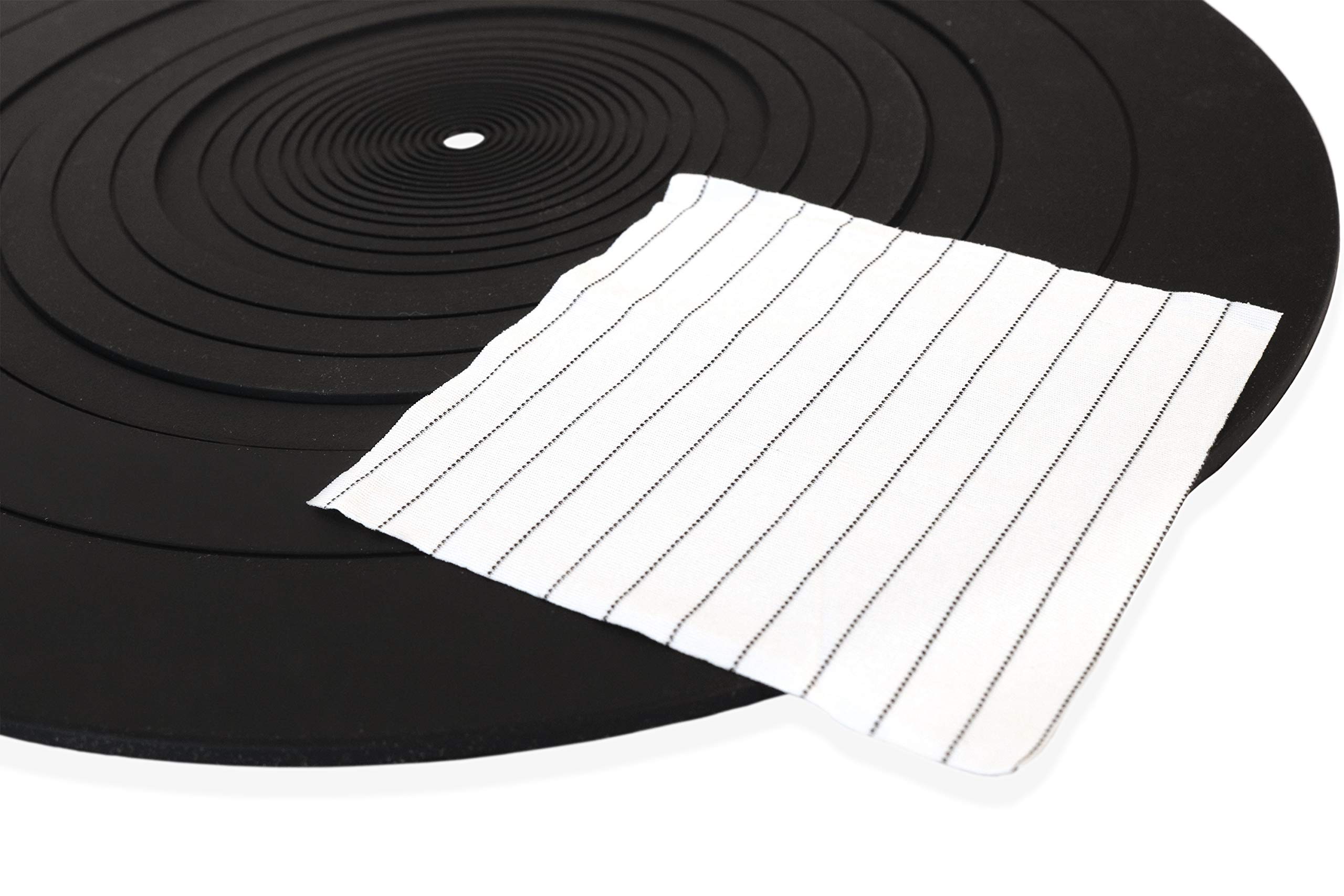 Tamwell Turntable Mat for Audiophile and DJs Slip Mat 12 Inch Silicone Universal Turntable Platter Mat with Antistatic Cloth