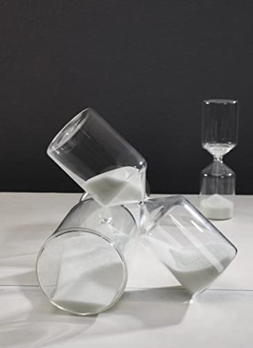 WONDROUS' DECO 60 Minutes Hourglass Sand Timer, Large 10 Inch Glass Sand Clock for Home, Kitchen, Office Desk Decoration, Valentineās Day Gift, White-60min