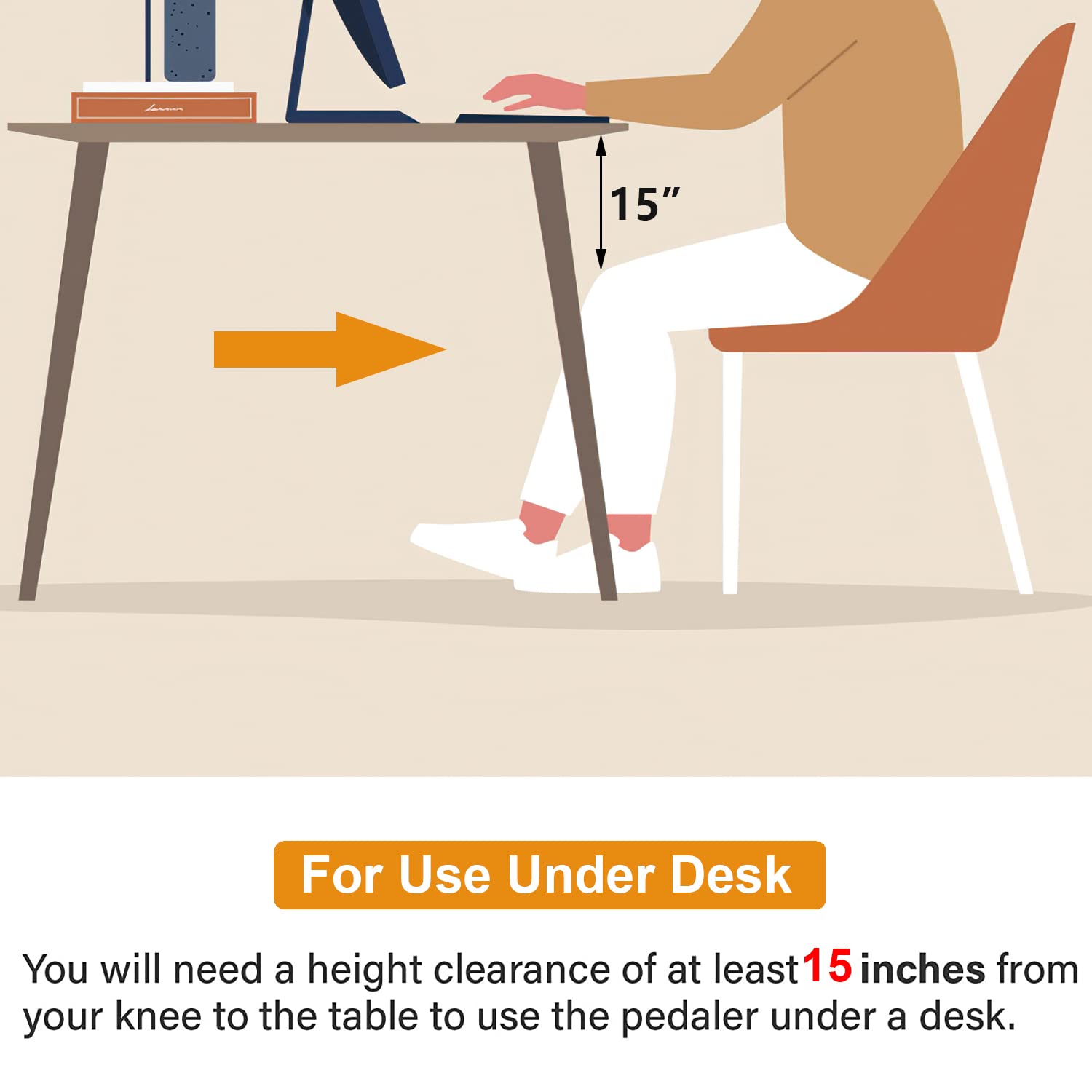 Under Desk Bike Pedal Exerciser, Folding Exercise Bike Foot Pedal Exerciser with Electronic Display for Home Exercise(Silver)