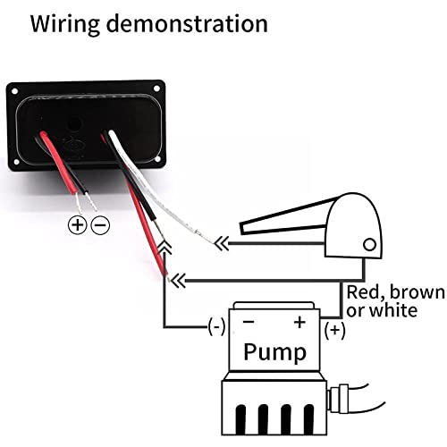 XuuSHA Hand Bilge Pump Marine Boat Bilge Pump Switch with Led Light Indicator Bilge Pump Automatic
