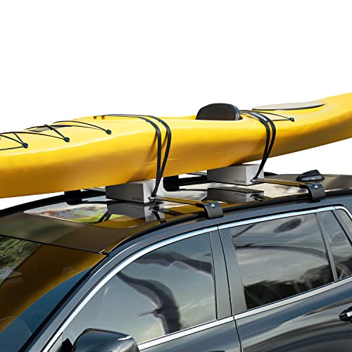 Universal Kayak Carrier Kit Kayak Foam Blocks for Roof Soft Standard Replacement Car Top Roof Racks Pads with Tie-Downs, 12 inch