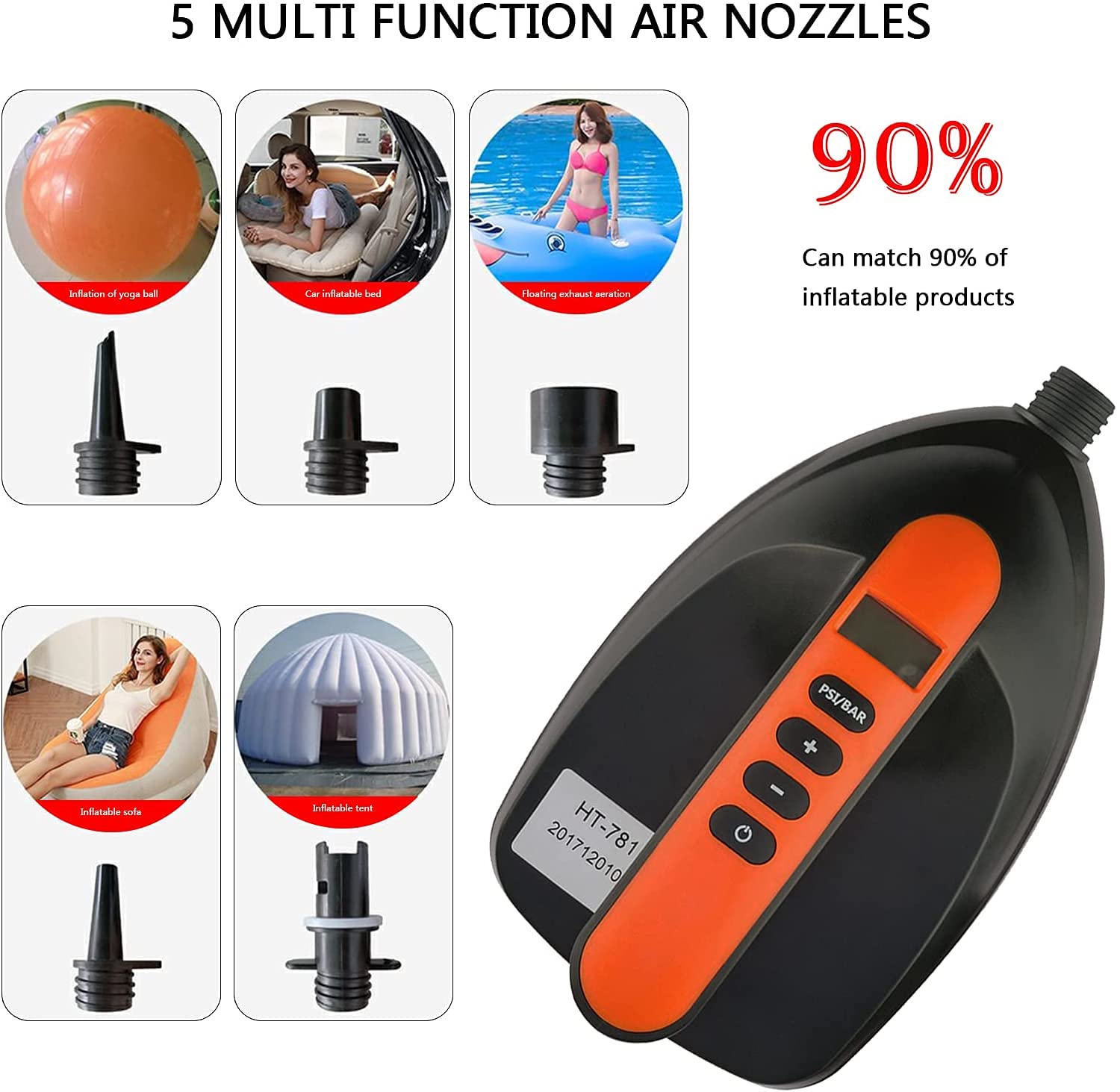 SUP Air Pump, 16 PSI High Pressure Paddle Board Pump 12V DC SUP inflator Quick Air Inflator, Electric Inflatable Stand Up Paddle Board Pump Portable for Inflatable SUP Inflation & Deflation