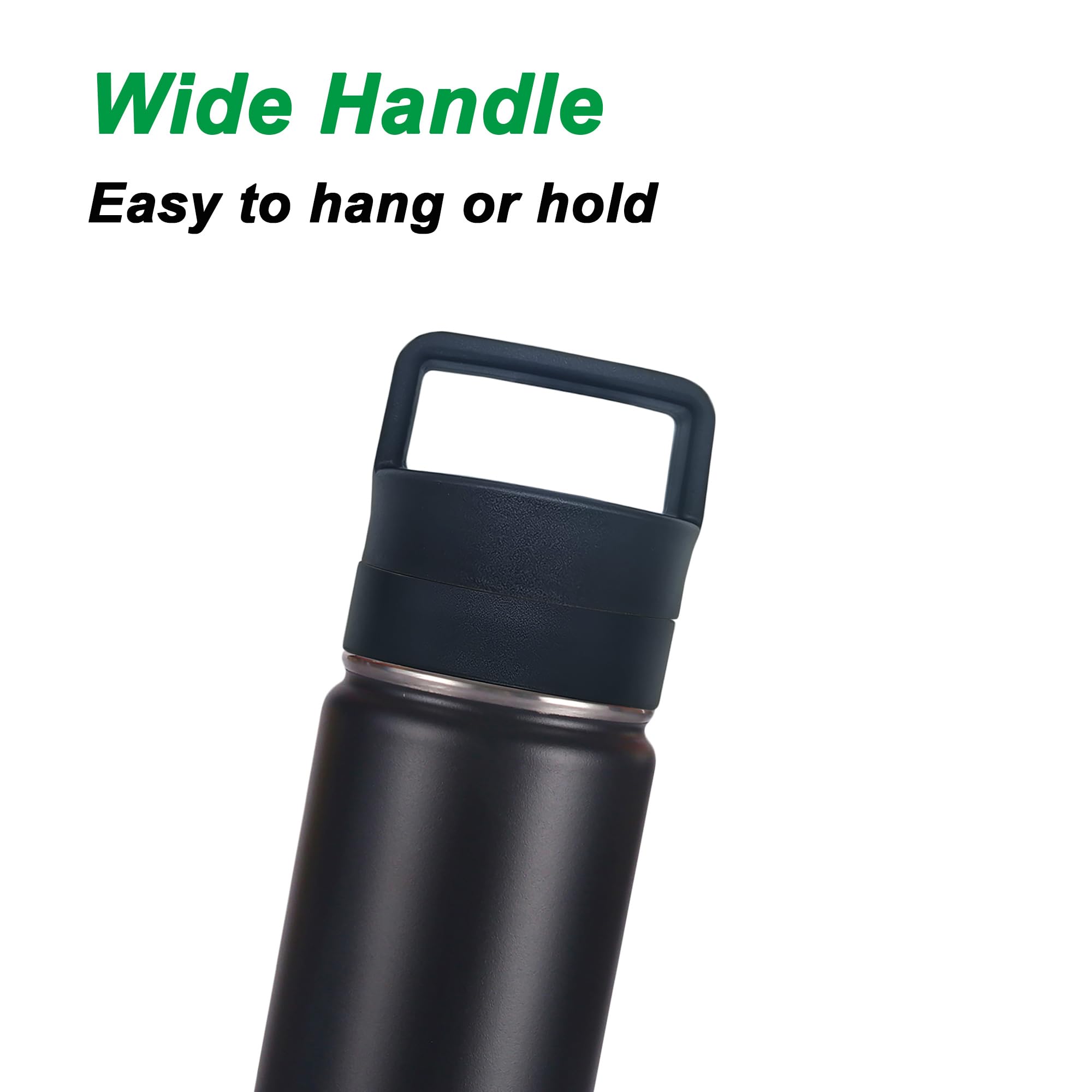 Replacement Lid Cap Compatible for Hydro Flask 12 16 18 20 32 40 64 oz Wide Mouth Water Bottle, Lid for Simple Modern, Takeya, Iron Flask and Other Brands Sports Water Bottle