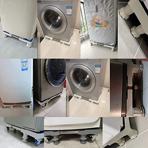 RatsCh Washing Machine Base Multi-Functional Adjustable Refrigerator Dryer Stand with 4/8/12 Legs Length/Width 48-72cm Washer Pedestals & Frames Anti Vibration Mute Height 11-13cm (Size : 8Legs)