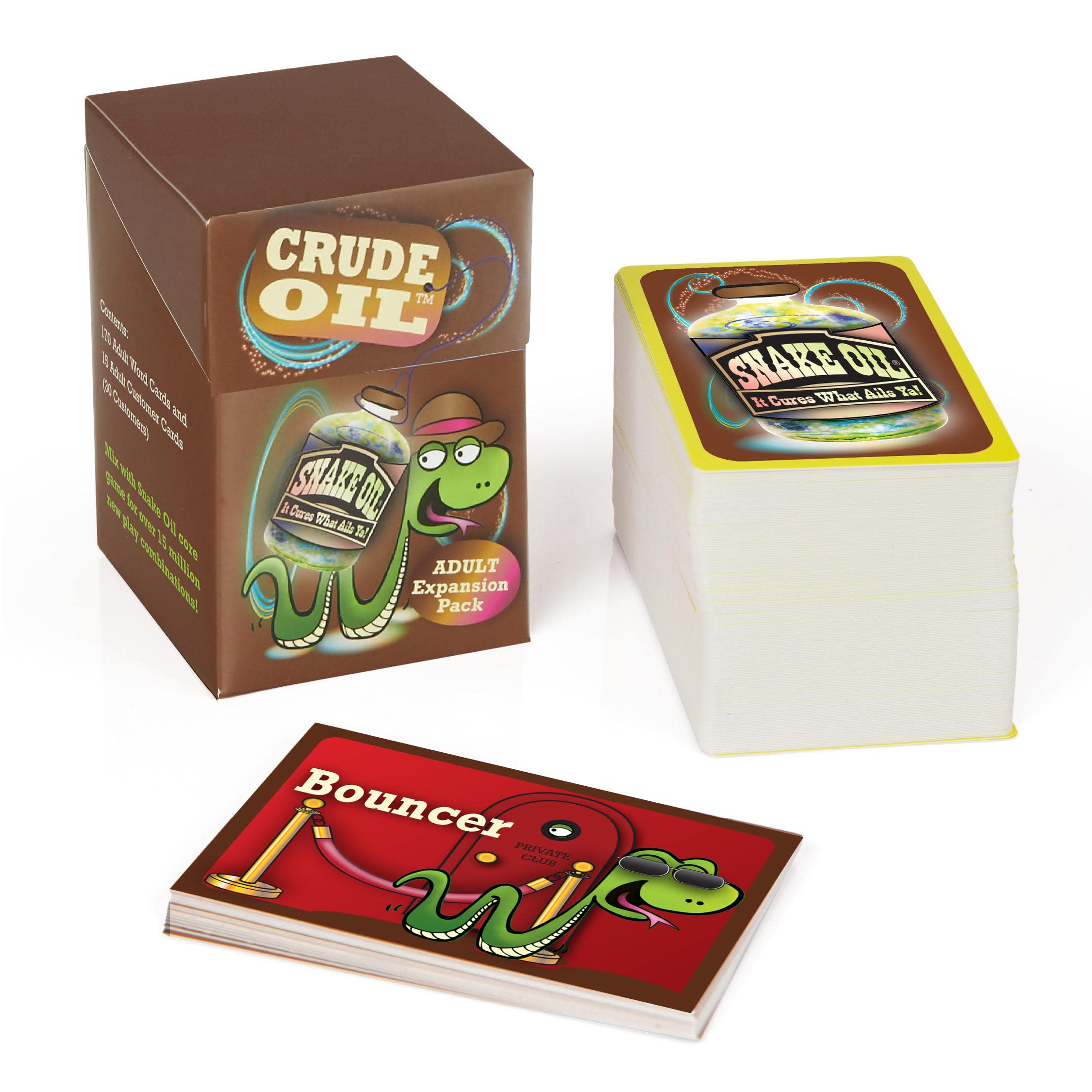 SNAKE OIL Crude Oil - Uncensored Game Expansion Pack for Adults - The Spicy Selling Party Game