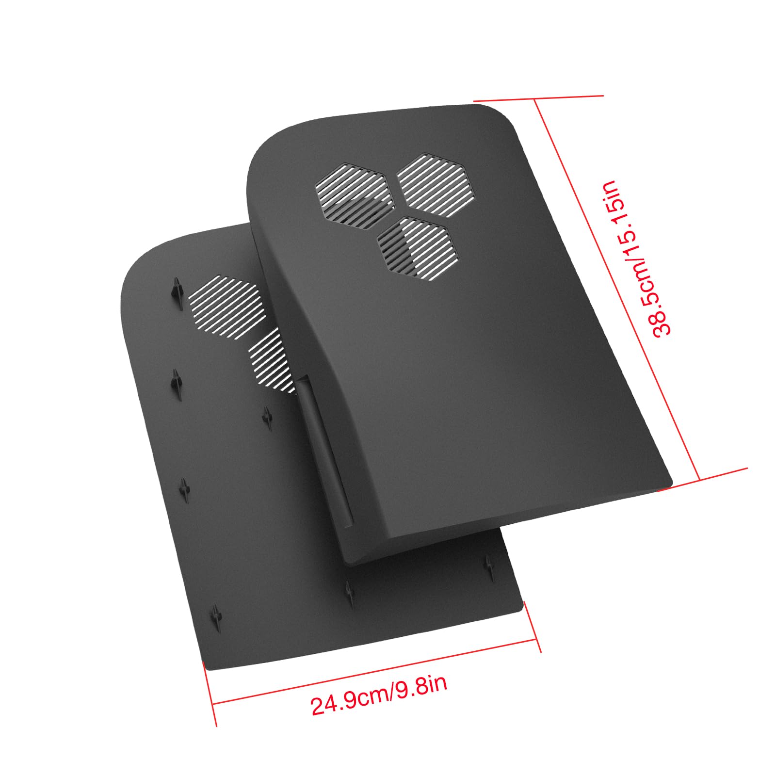 PS5 Console Face Plates,Playstation 5 Accessories with Fan Vents Faceplate,with Dust Filter for Cooling Vents,Shockproof ABS Shell Cover Case - Digital Edition