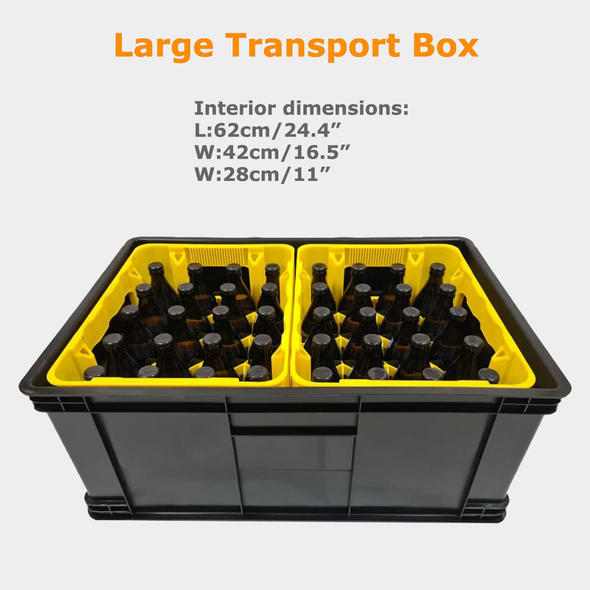 Veelar Tiggo 70L Bike Cargo Trailer & Hand Cart 2 in 1 with Removable Box,Large Cargo Bicyce Carrier