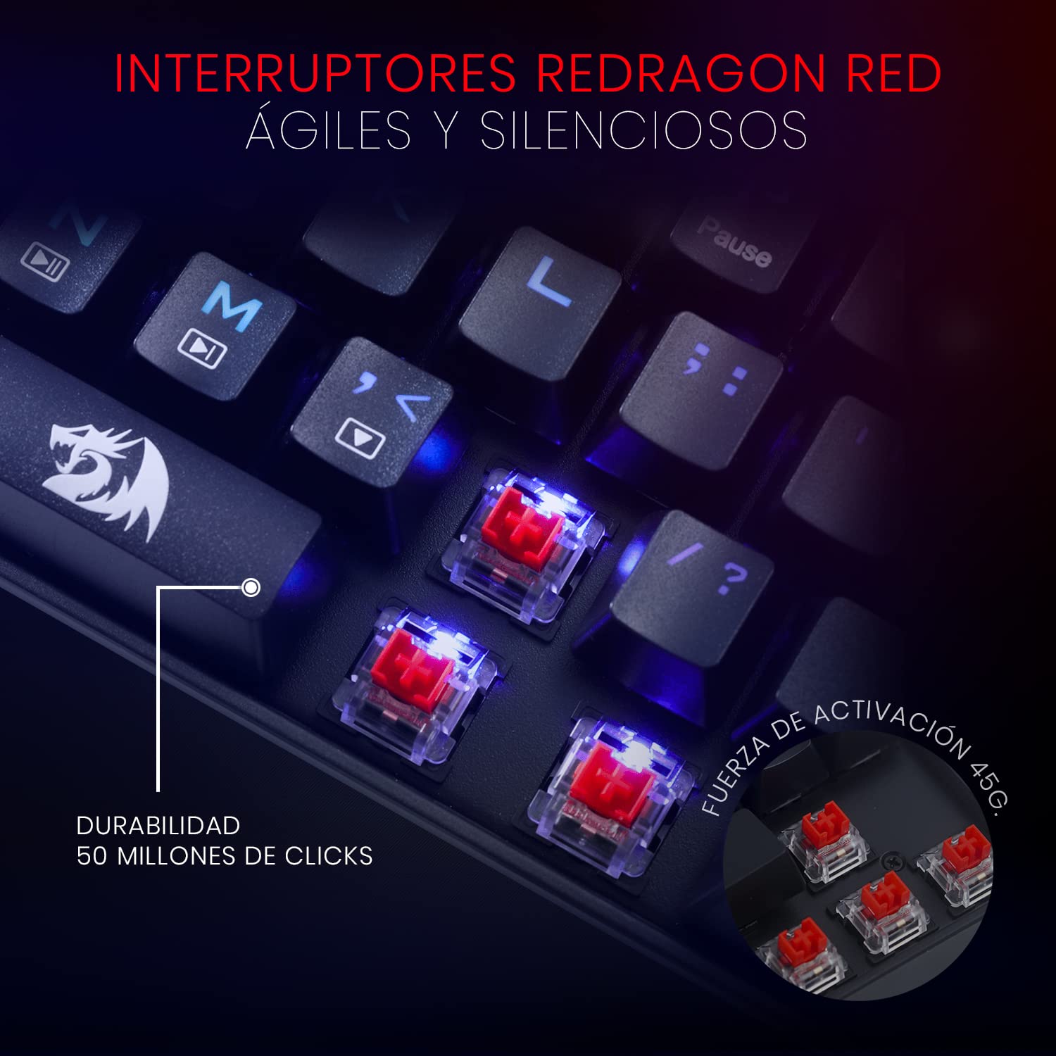 Redragon K599 Wired/Wireless Mechanical Gaming Keyboard 60% Compact Tenkeyless RGB Backlit Computer Keyboard for Windows PC Gamers (70 Key Red Switch – Black)