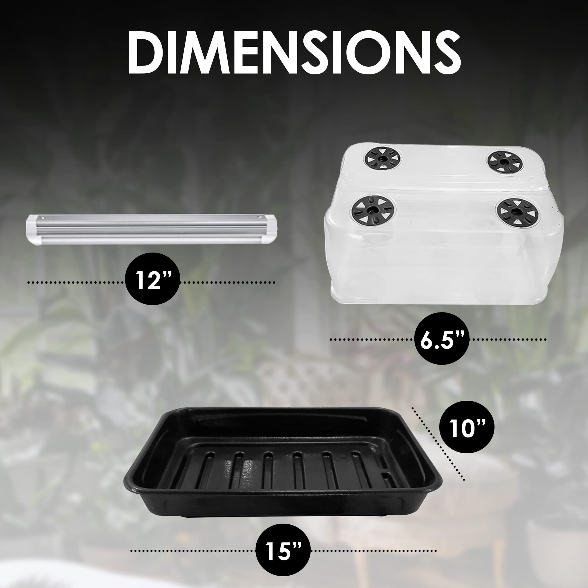 Seed Starter Tray Kit, Oron Lifestyle Germination Starter Kit for Starting Seeds or Cuttings, (Heat Tray, T8 Grow Light, Peat Pellets, 24 cell Starter Tray, Adjustable Clear Humidity Dome and More)