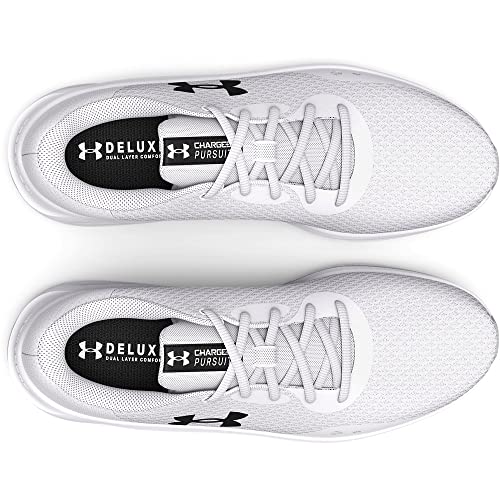 Under Armour Men's Charged Pursuit 3 Running Shoe, White (102)/Black, 13