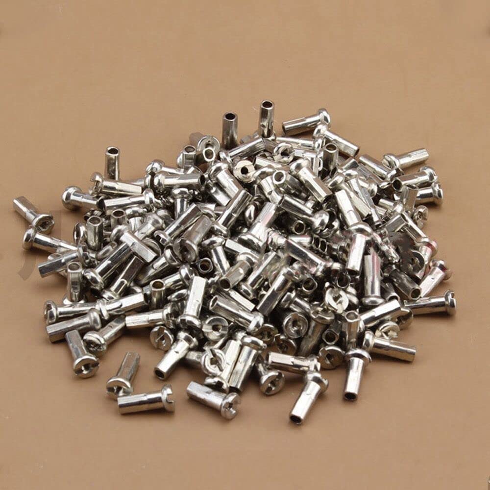 SENQI Bike Spokes Nipples End Caps Spoke End Tips Wheel Spoke Nipples Decor for 14G Mounbtain Bikes Road Bikes 36 Pcs Silver